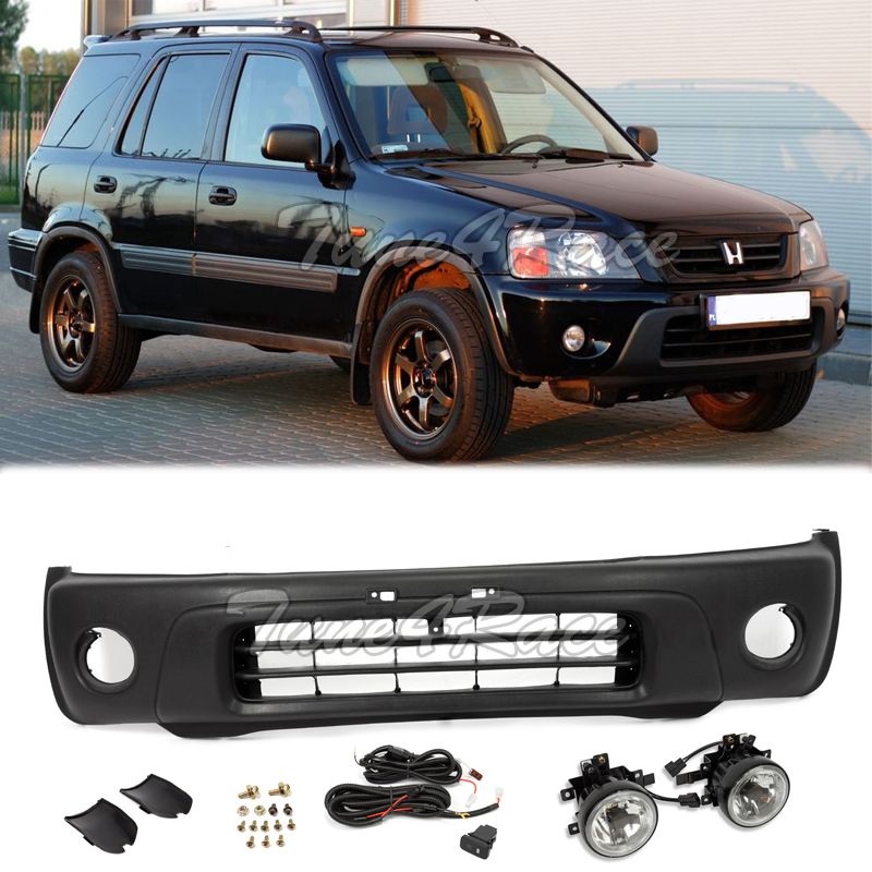 For 97-01 Honda CRV Front Bumper Cover w/ Clear Fog Light Kit Conversion RD1 JDM | eBay